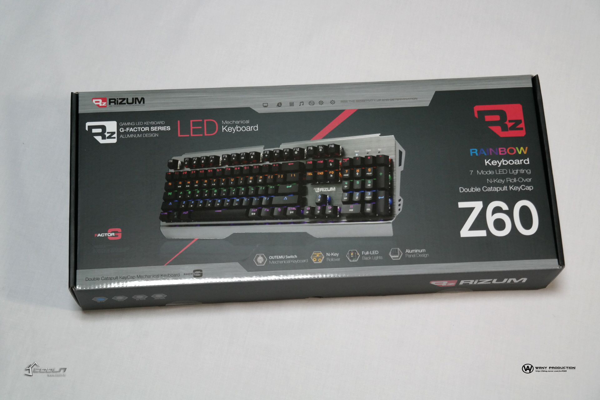 RIZUM G-FACTOR Z60 Aluminum Rainbow 기계식 게이밍 키보드 리뷰 > 유저 칼럼 | 퀘이사존
