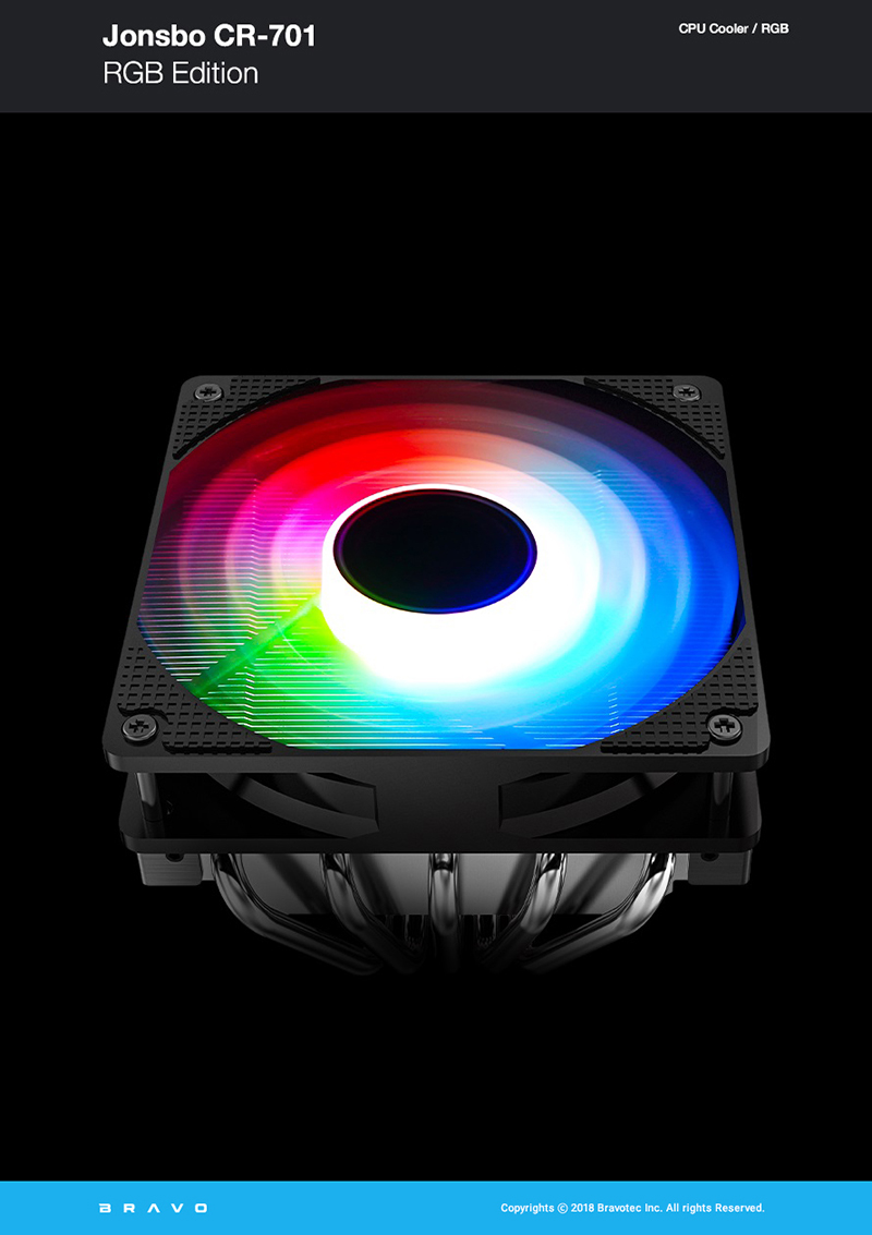 브라보텍, 플라워형 ARGB LED 튜닝 CPU 쿨러 JONSBO CR-701 RGB 출시 > 하드웨어 뉴스 | 퀘이사존