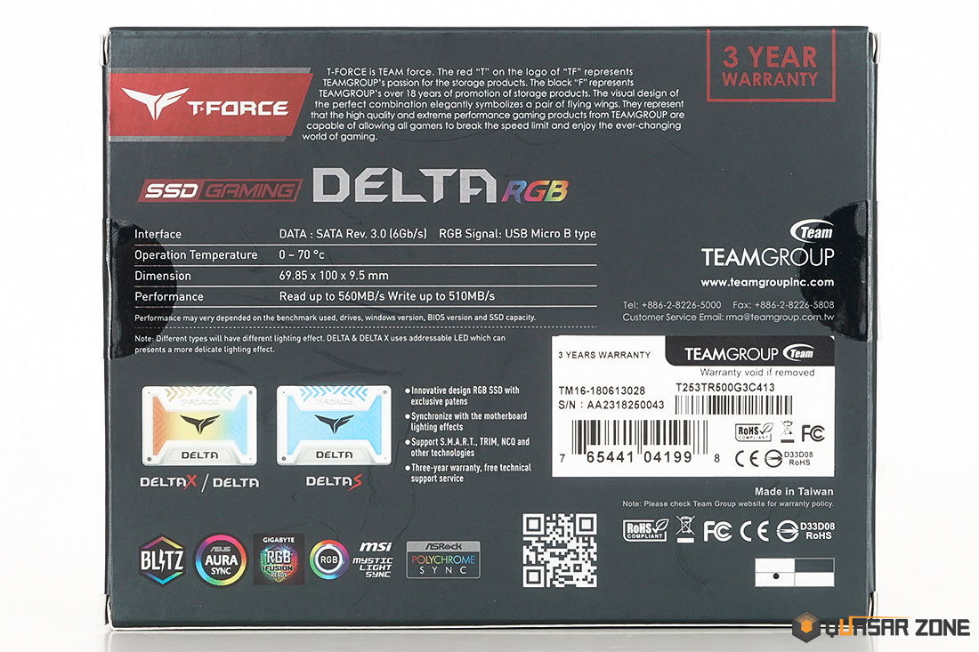 TeamGroup T-Force DELTA RGB SSD (250GB/500GB) > 퀘이사 칼럼 | 퀘이사존