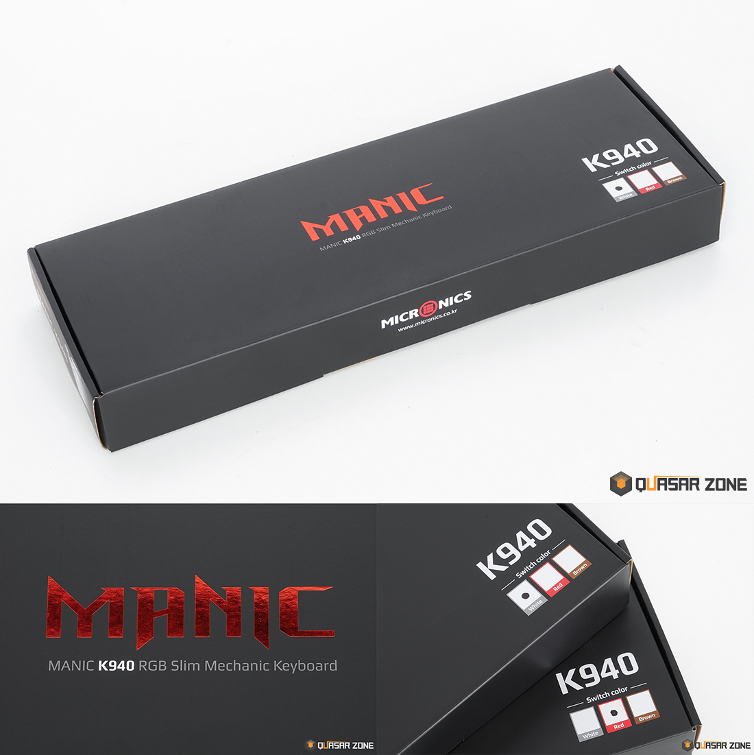 마이크로닉스 MANIC K940 RGB 초슬림 기계식 카일 초콜릿축 > 퀘이사 칼럼 | 퀘이사존