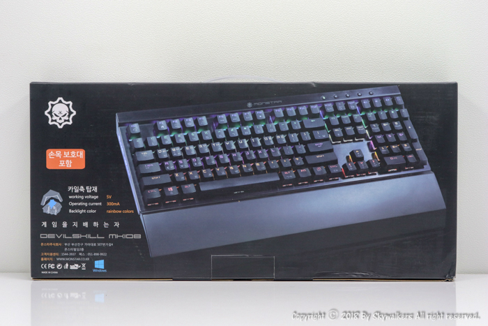 흔치않는 카일롱화 흑축~! 몬스타 데빌스킬 MK108RGB 화이트 게이밍 기계식키보드 (흑축) 사용기 > 유저 칼럼 | 퀘이사존