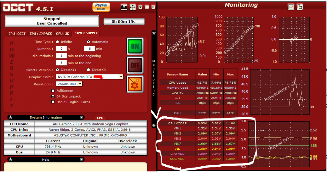 OCCT 4.5.1 버전 질문입니다. > 파워서플라이 | 퀘이사존 QUASARZONE