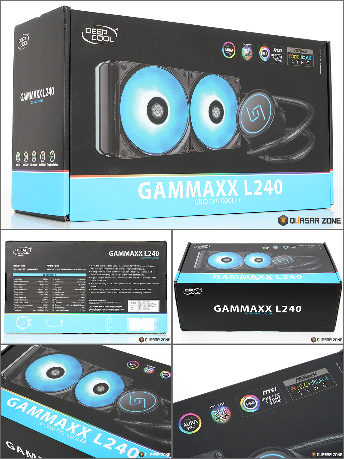 DEEPCOOL GAMMAXX L240 RGB 아우라 싱크 > 퀘이사 칼럼 | 퀘이사존