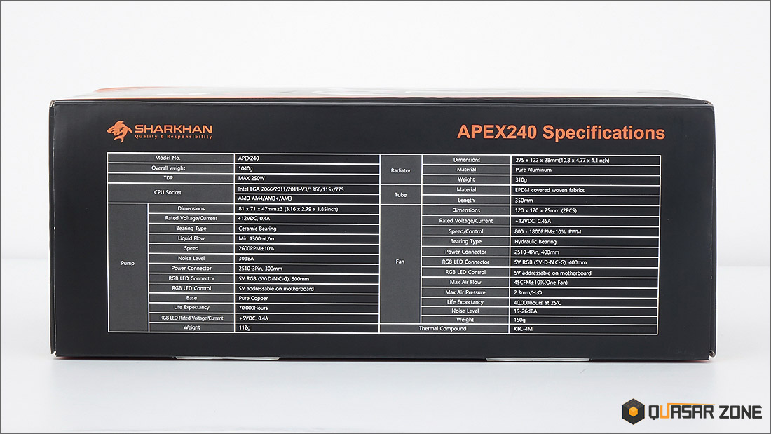CHENGLIN SHARKHAN APEX 240 WHITE 일체형 수랭쿨러 > 리포트 | 퀘이사존