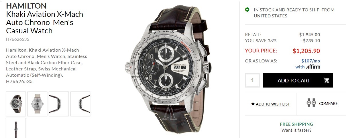 Ashford] HAMILTON X-Mach 오토시계 (쿠폰적용시 $749/한국 직배) > 지름/할인정보 | 퀘이사존