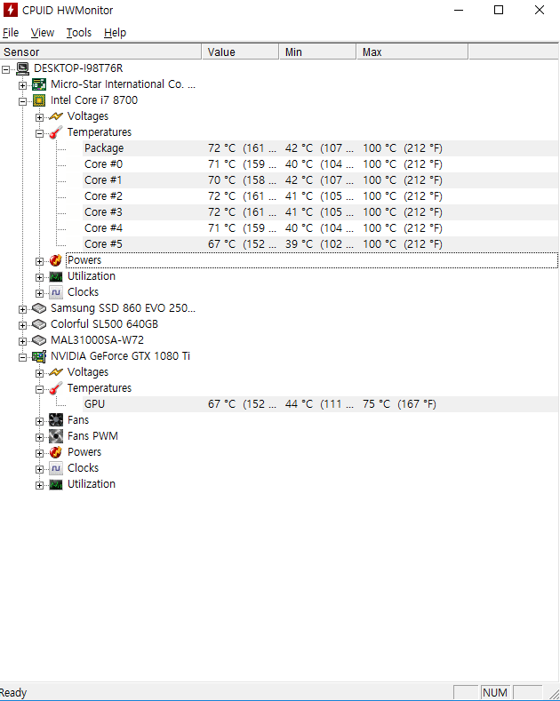 cpu 온도가 이상합니다 > CPU/메인보드/램 | 퀘이사존 QUASARZONE