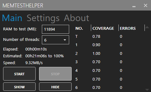 멤테스트 헬퍼(HCI MemTest Helper2) 사용방법에 대하여... > 오버클러킹 | 퀘이사존